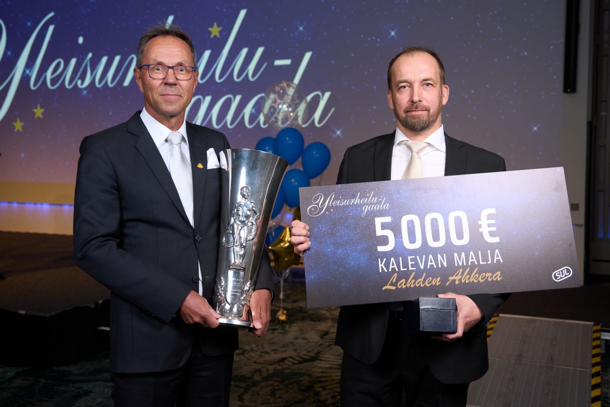 Gaalan seurapalkinnot Lahden Ahkeralle, JKU:lle, Hämeenlinnan Tarmolle ...